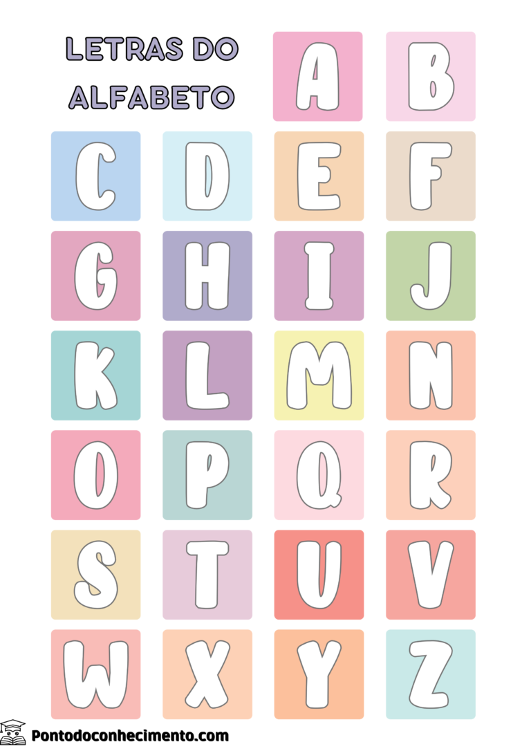 Alfabeto completo para imprimir educação infantil e anos iniciais ...