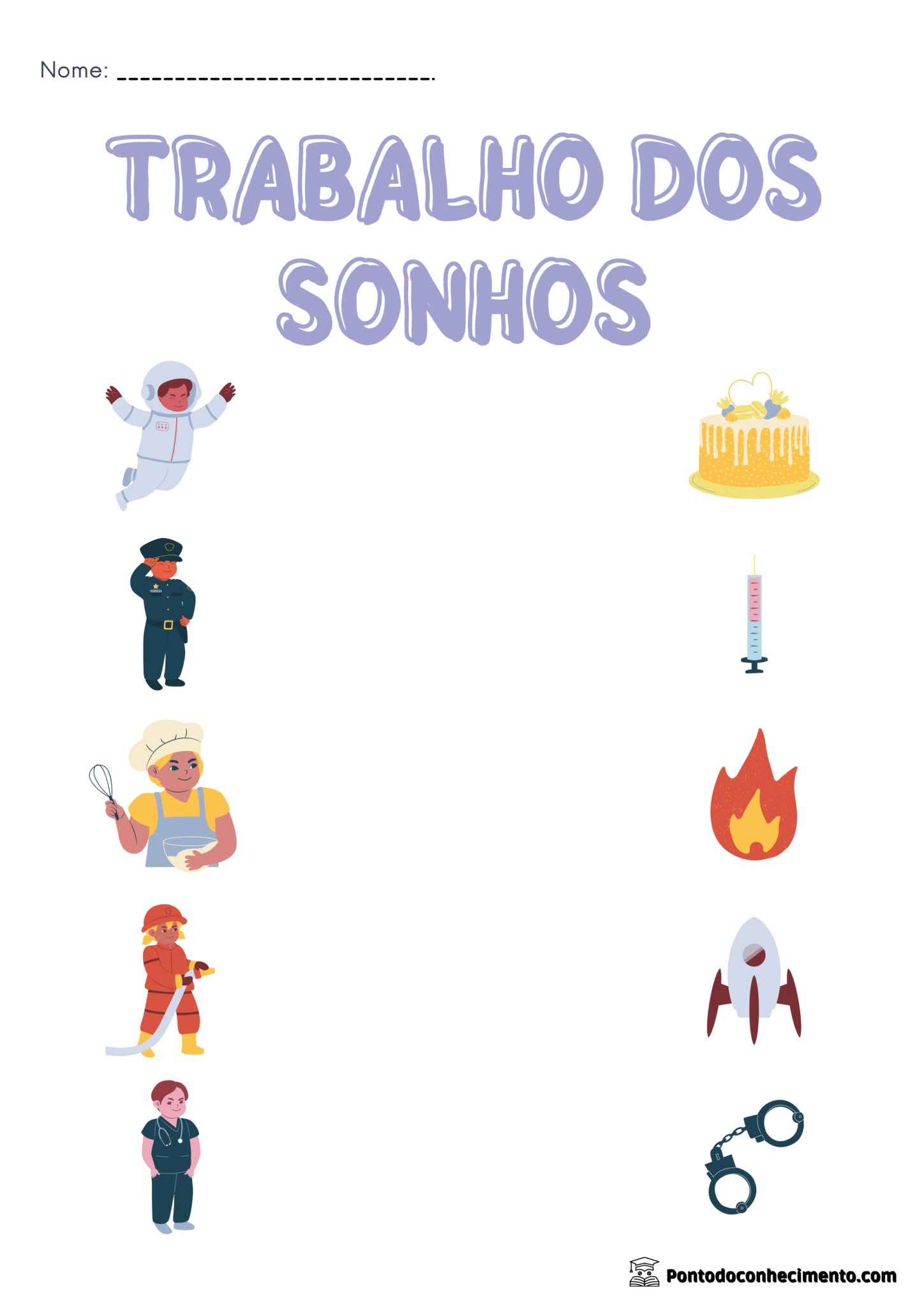 Atividades profissões educação infantil - Ponto do Conhecimento