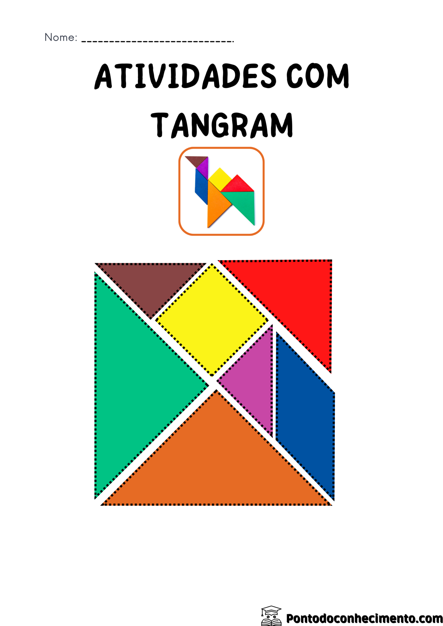 Atividades com Tangram: Recortar e montar - Ponto do Conhecimento