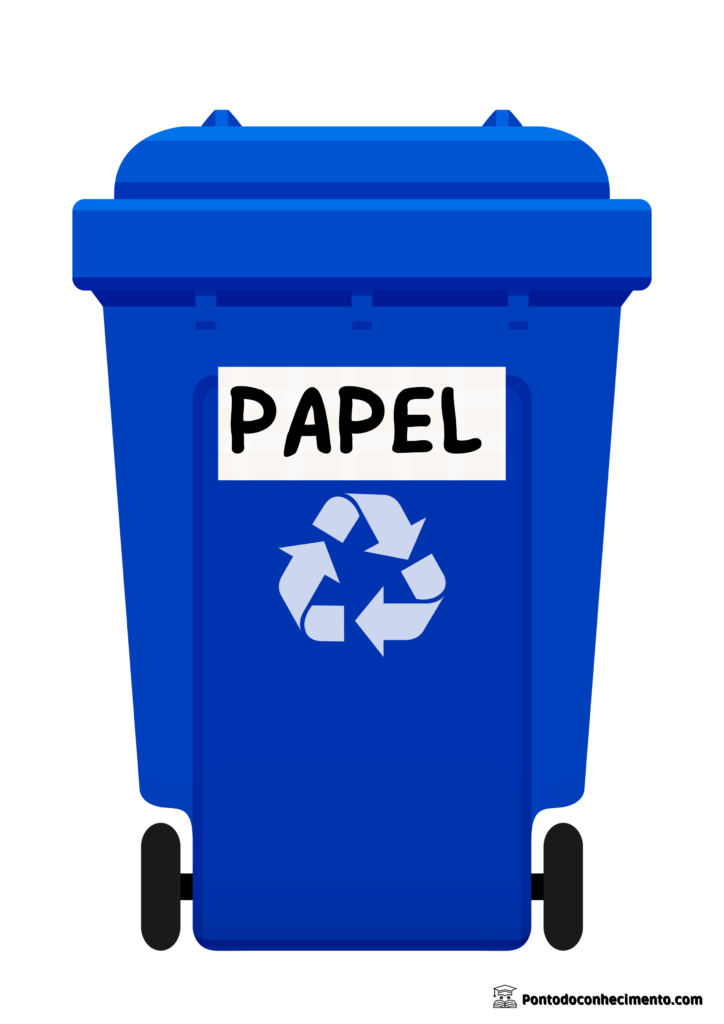 Imprimir latas de coleta seletiva: Papel, Vidro, Orgânico, Metal e ...