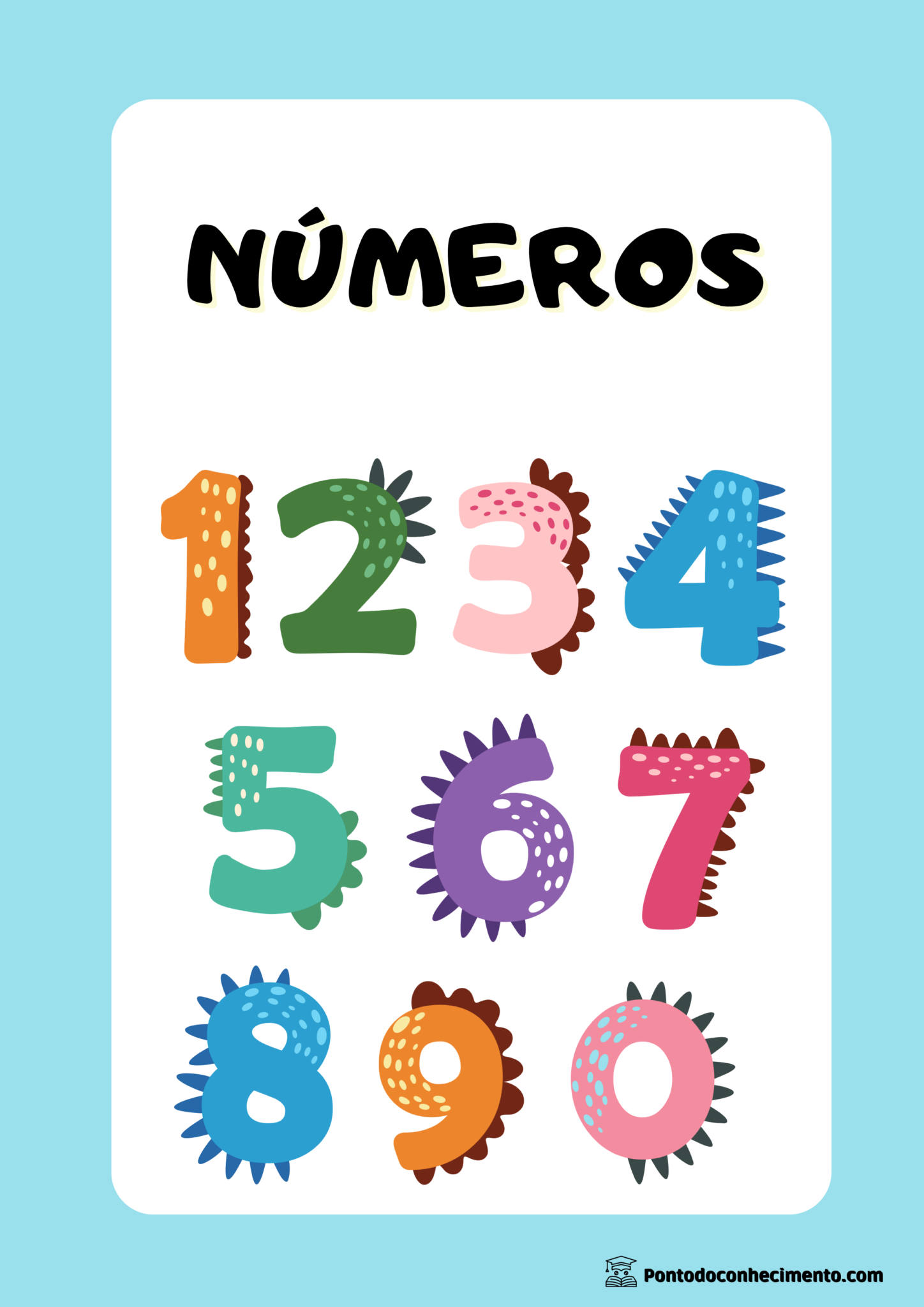 Números para imprimir - Ponto do Conhecimento