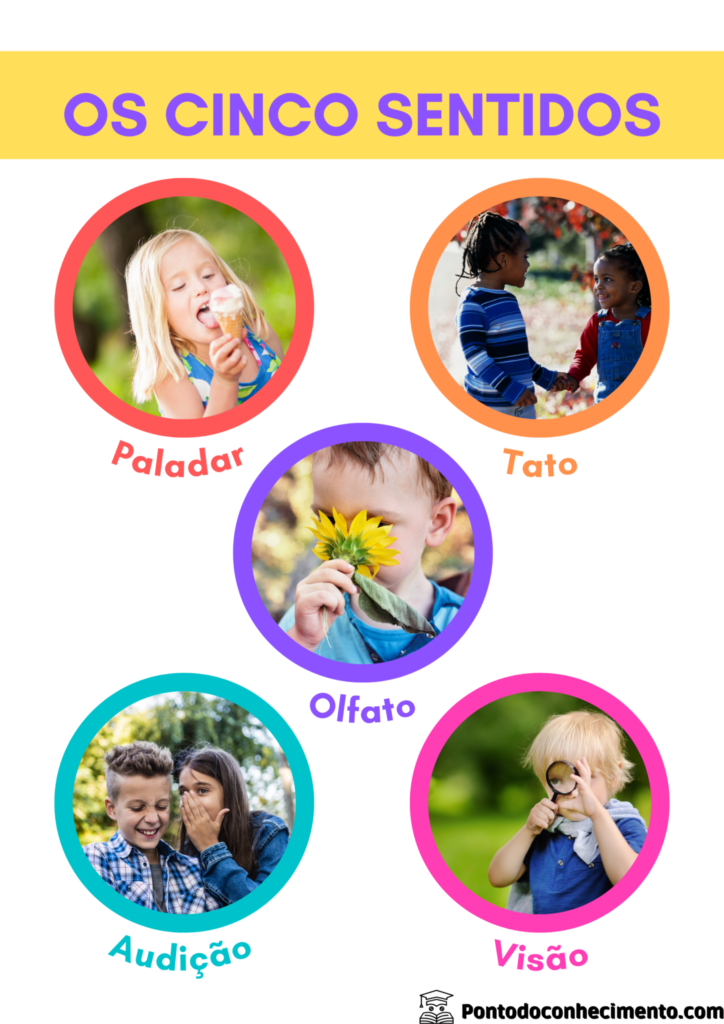 Os cinco sentidos: Educação Infantil - Ponto do Conhecimento