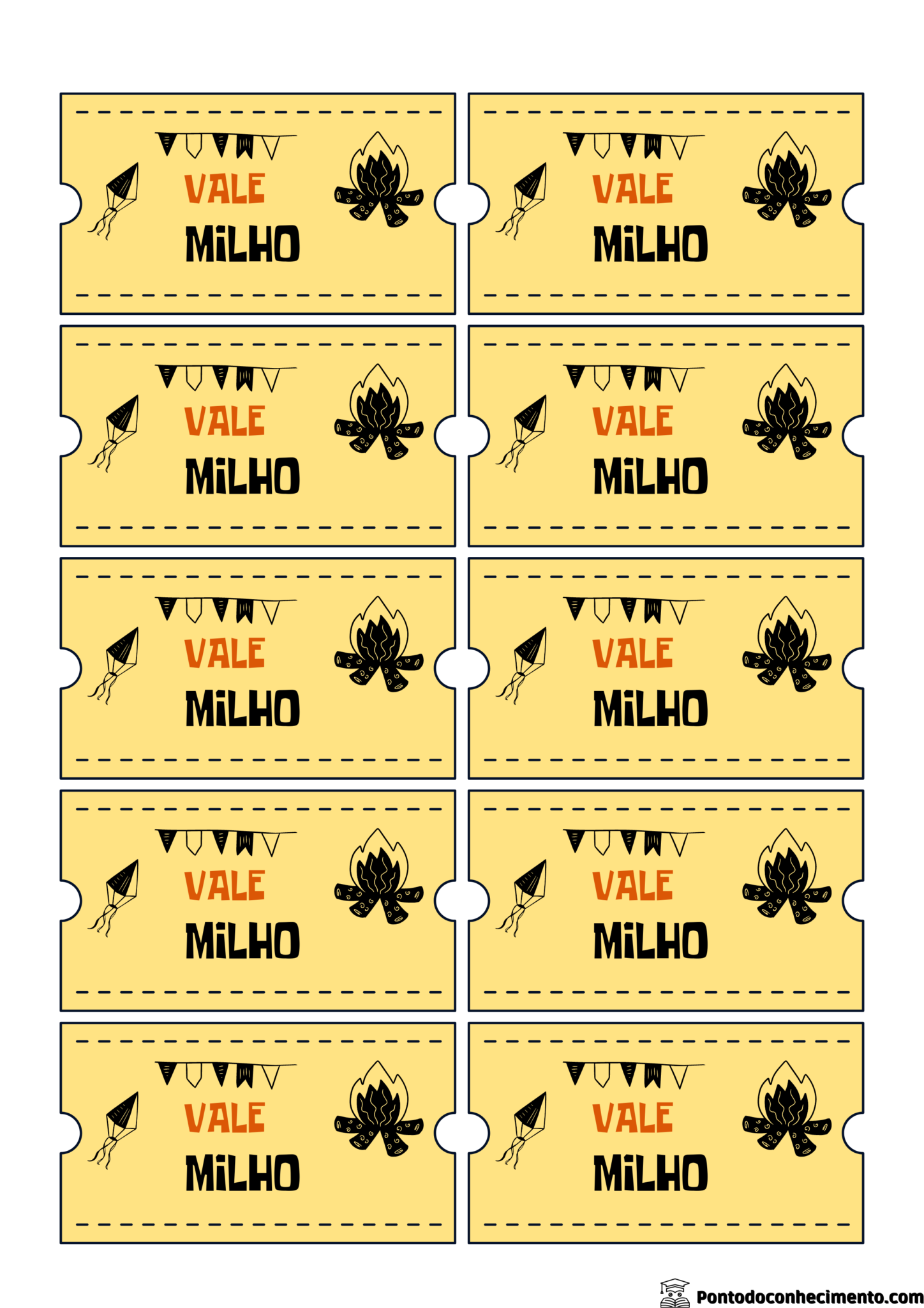 Ticket para festa junina: Tag para festa junina, Vale para festa junina ...