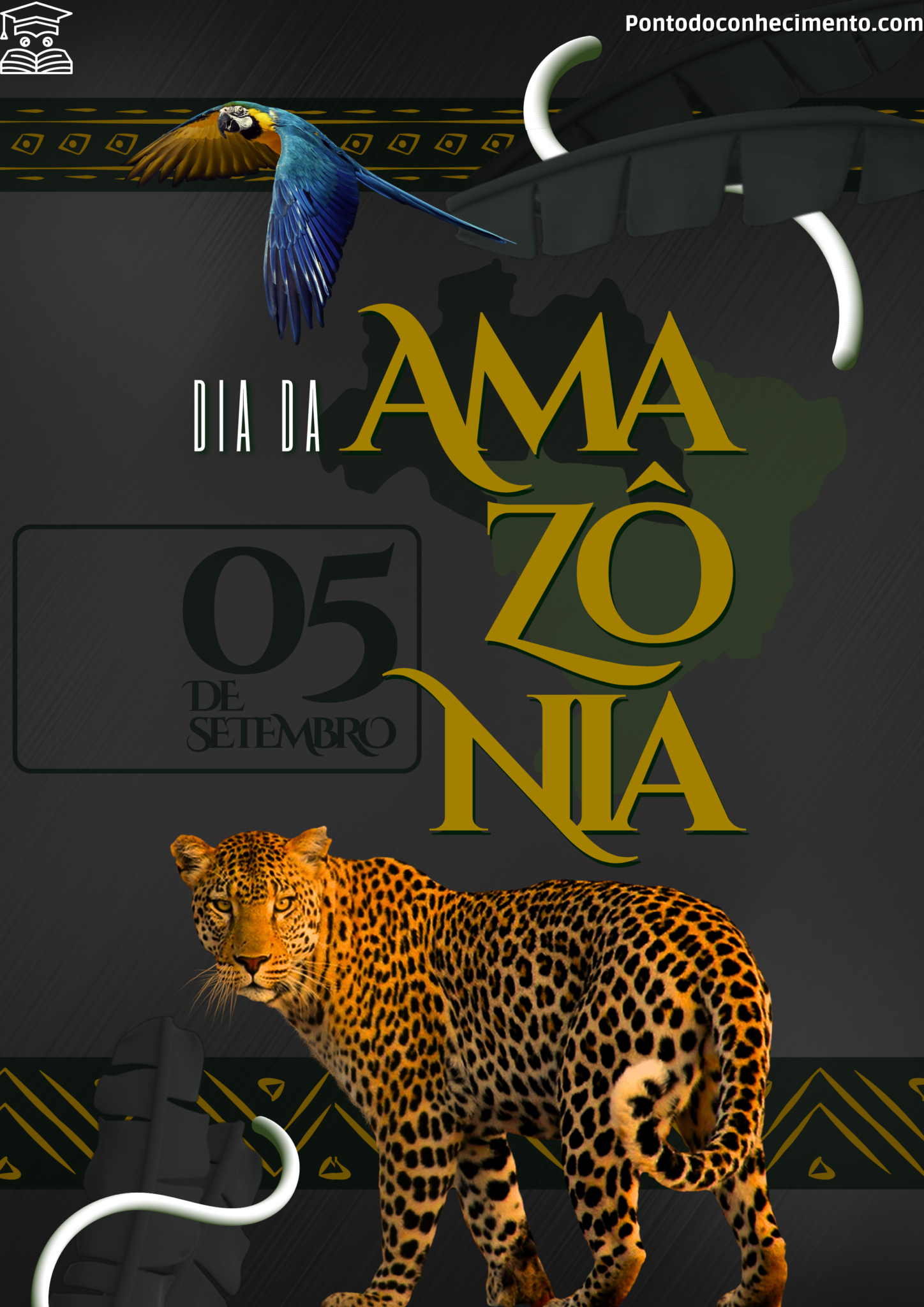 Mural dia da Amazônia - Ponto do Conhecimento