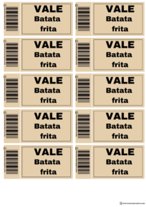 Vale pronto para imprimir - Ponto do Conhecimento