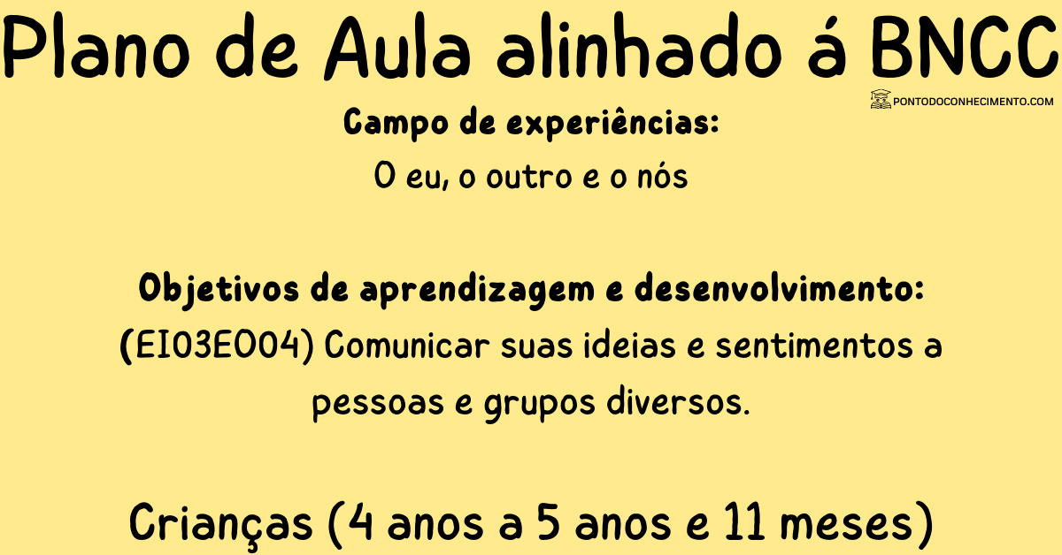 Aula educativa BNCC EI03EO04: Comunicar suas ideias e sentimentos a ...