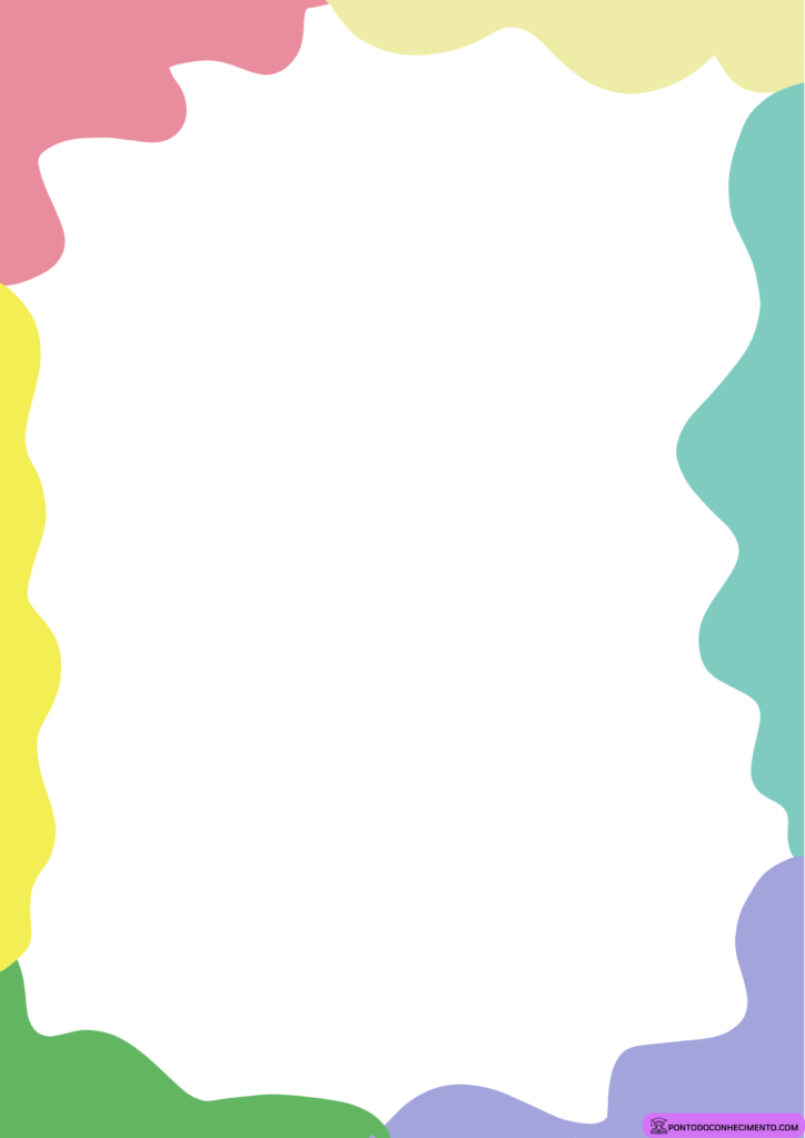 Papel A4 decorado com margens temáticas para imprimir - Ponto do ...