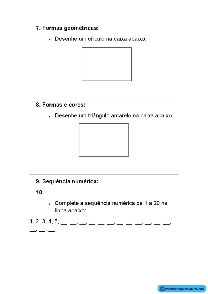 Atividade de matemática adequada para o terceiro bimestre do 1º ano do ...