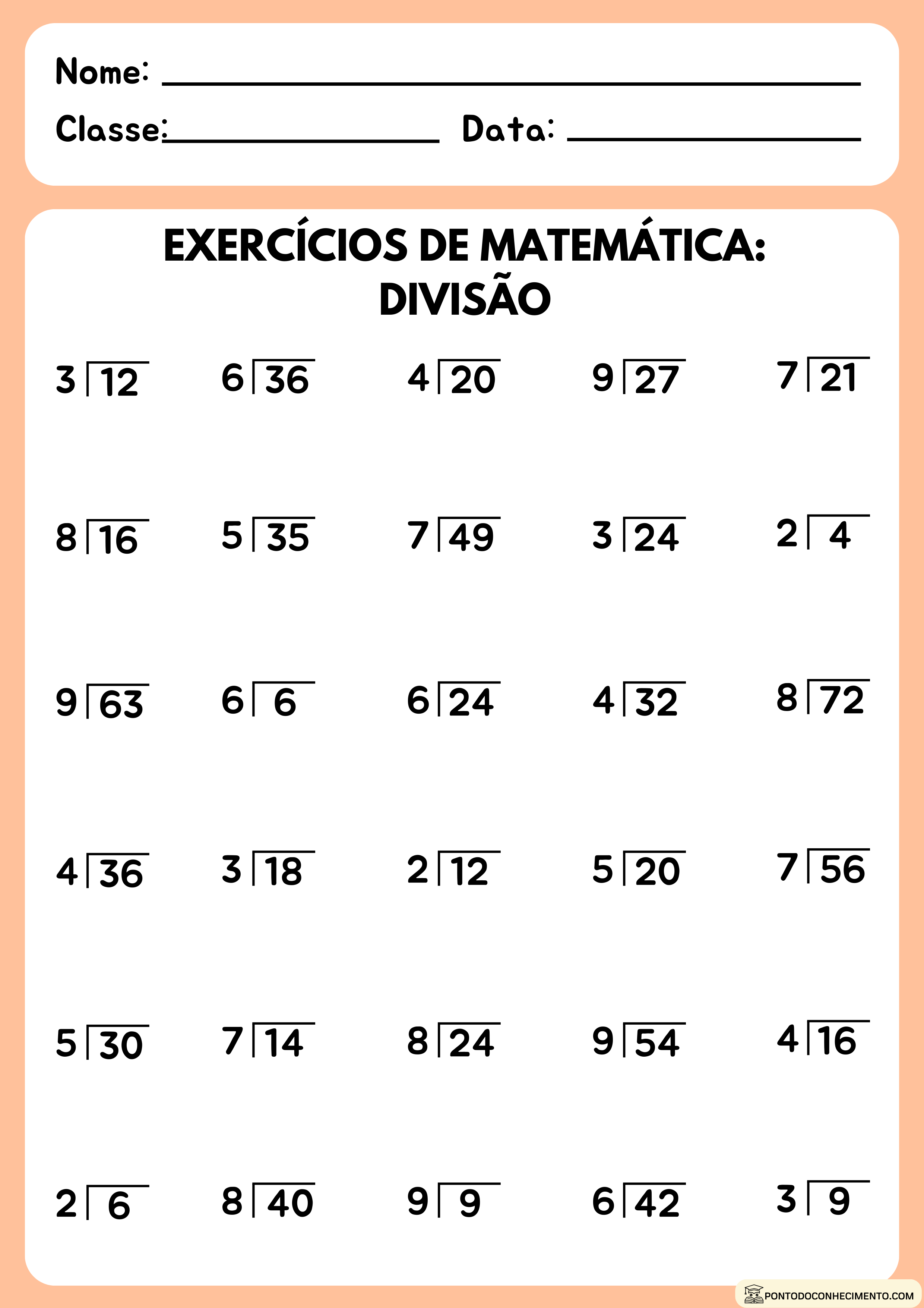 Atividades Multiplica o E Divis o 5 Ano BRAINCP