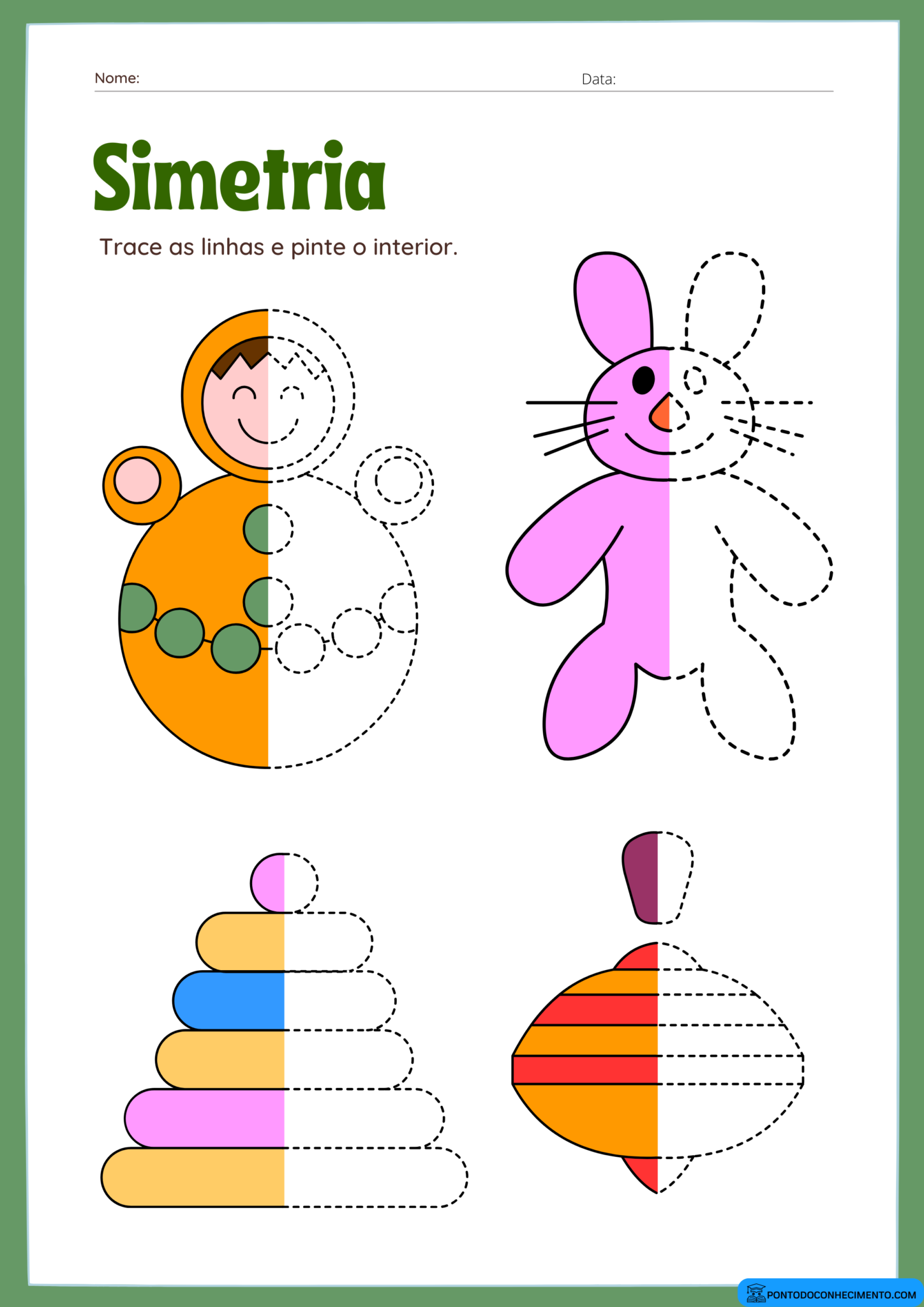 Exercícios de Simetria - Ponto do Conhecimento