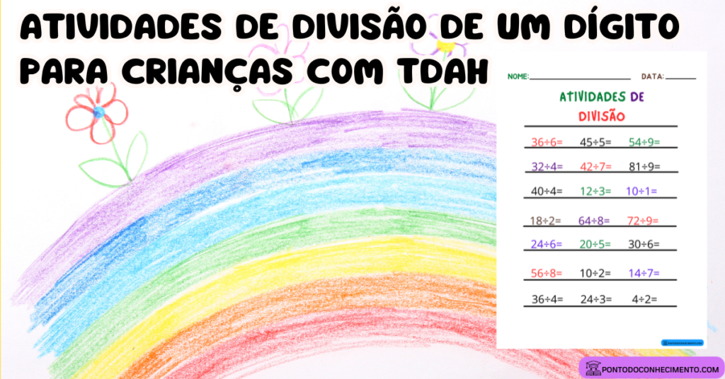 Arquivo De Atividades De Divisão De Um Dígito Para Crianças Com Tdah