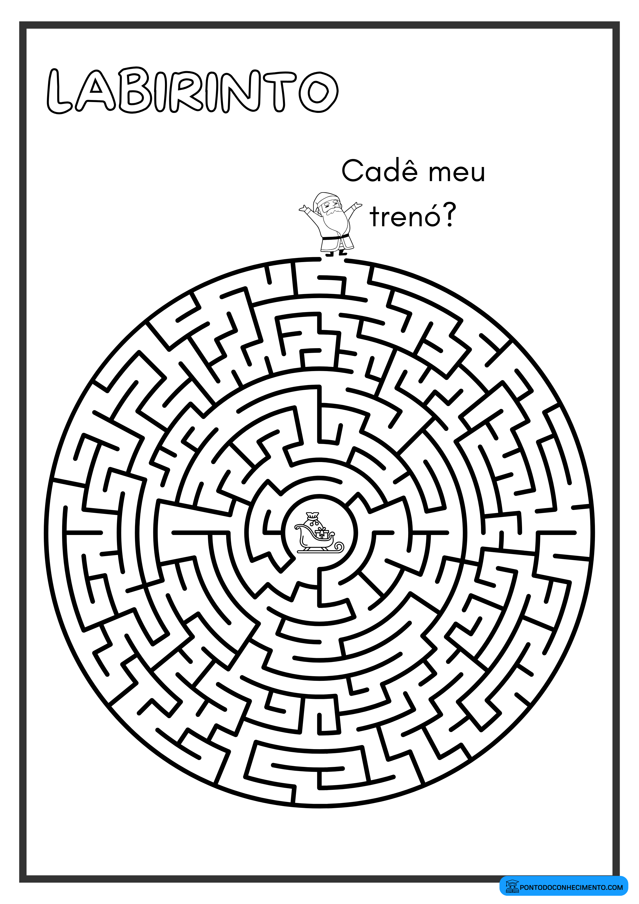labirintos para imprimir - Ponto do Conhecimento