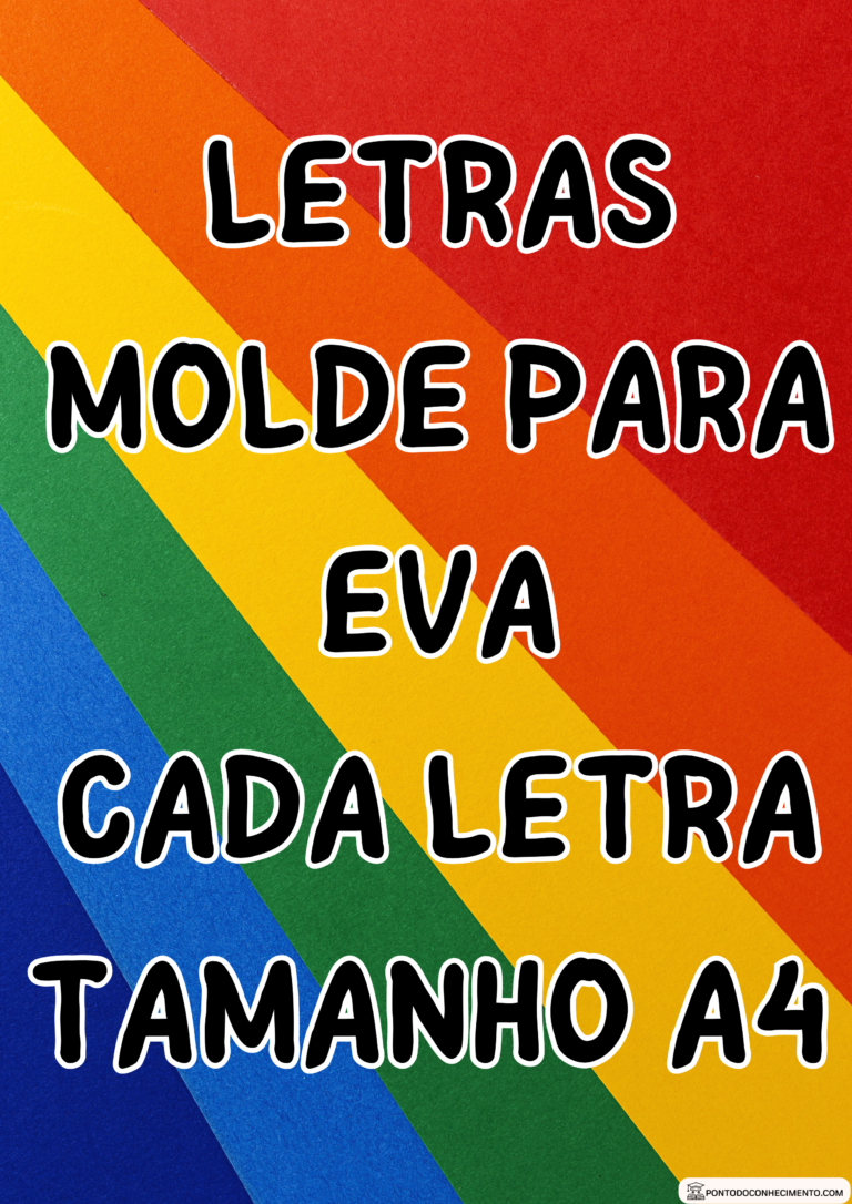 Letras molde para EVA - Ponto do Conhecimento