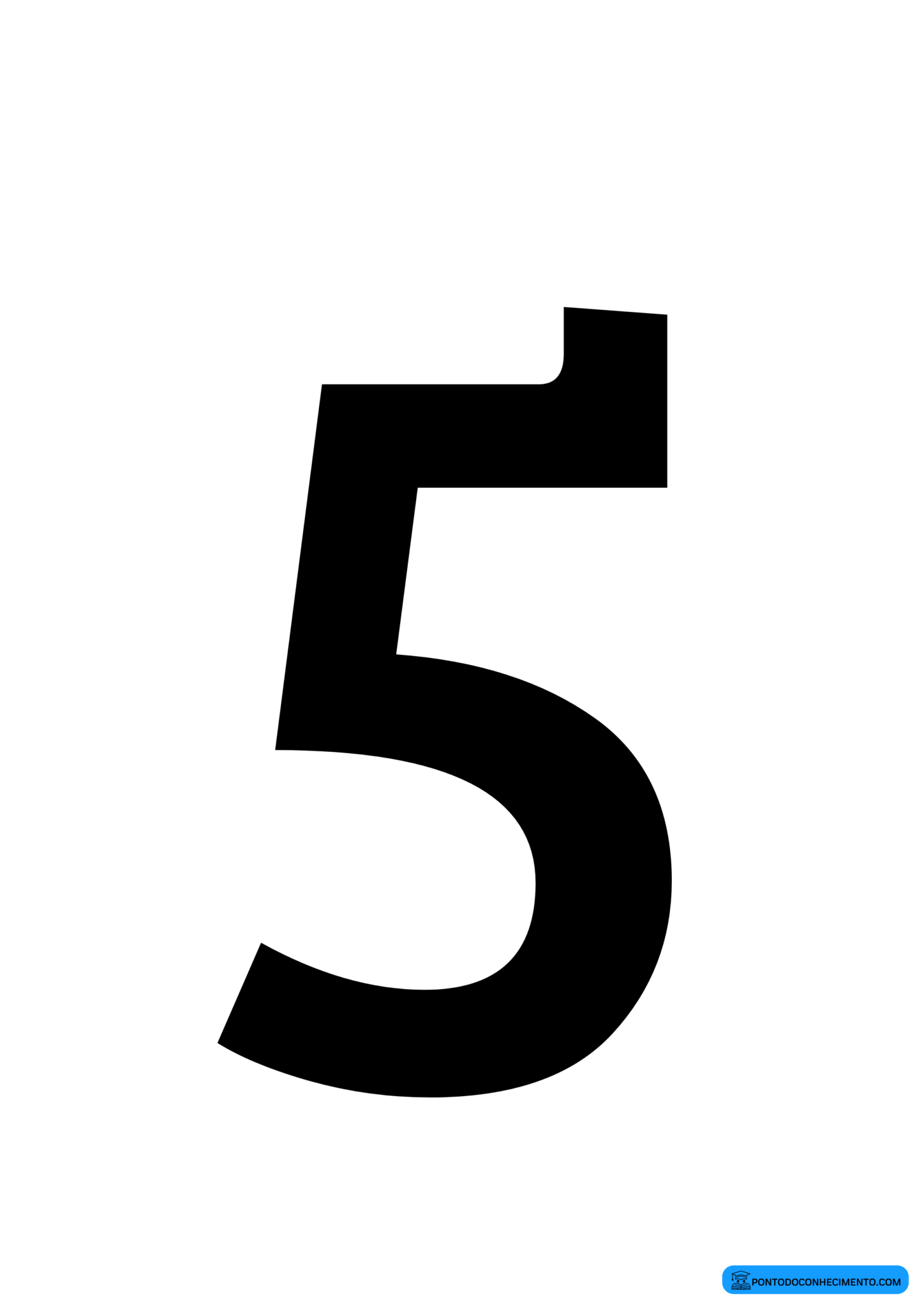 Números de 0 a 9 em A4 para imprimir - Ponto do Conhecimento