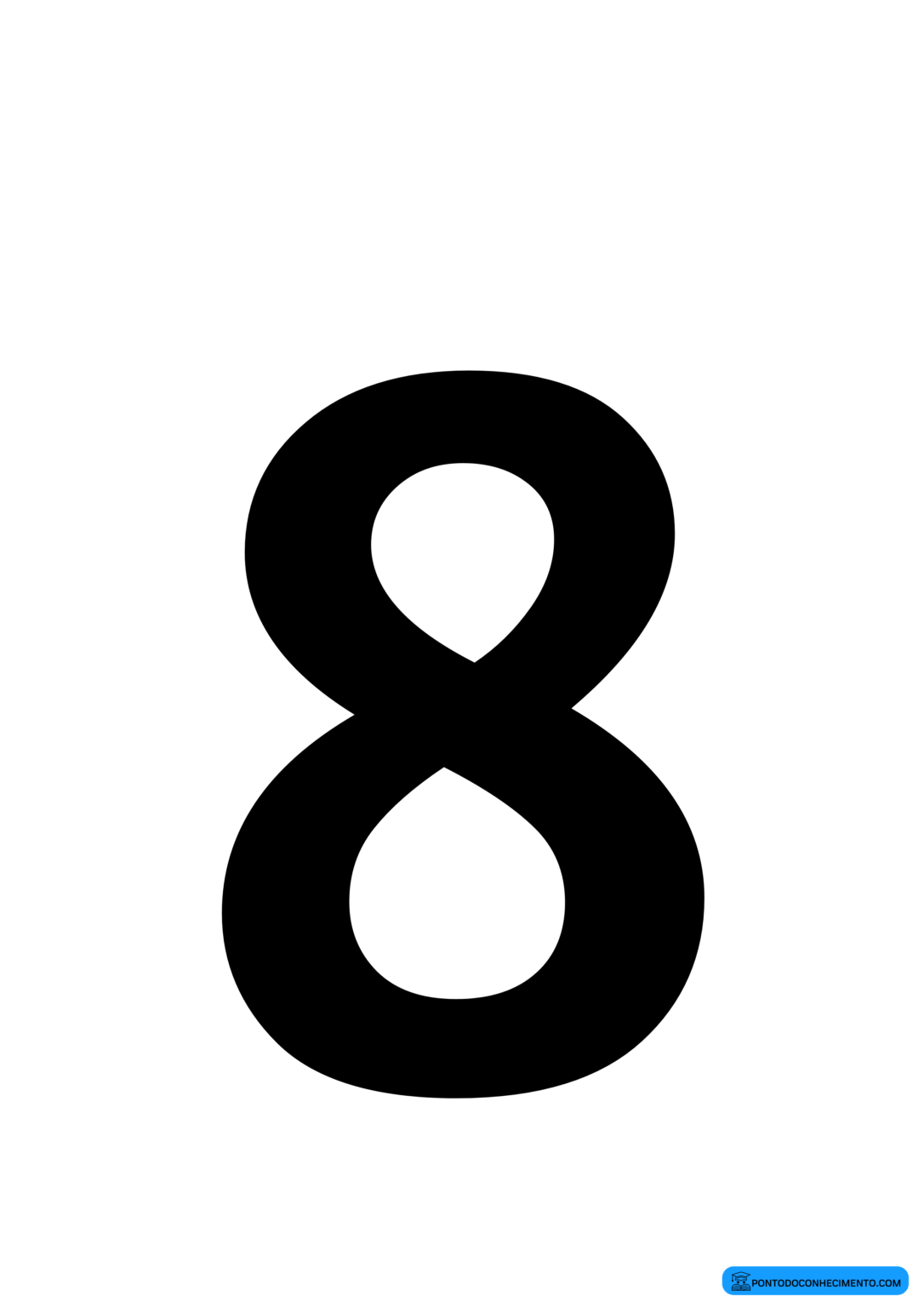 Números de 0 a 9 em A4 para imprimir - Ponto do Conhecimento