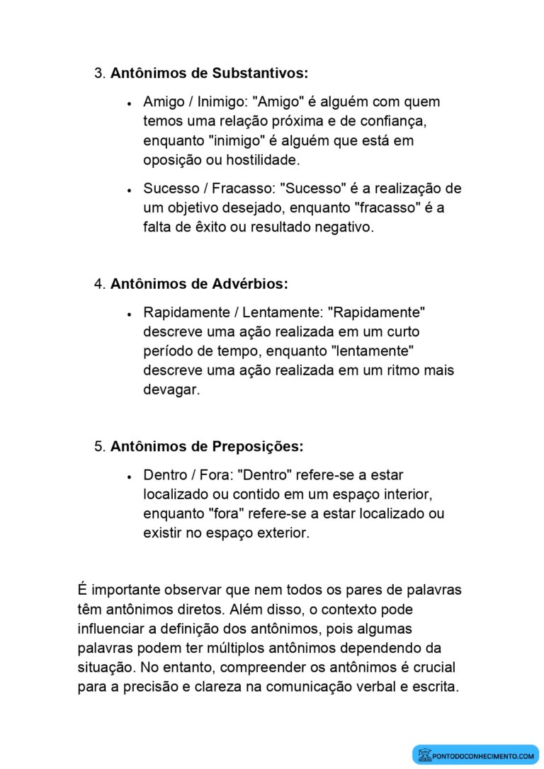 O que é um antônimo? - Ponto do Conhecimento