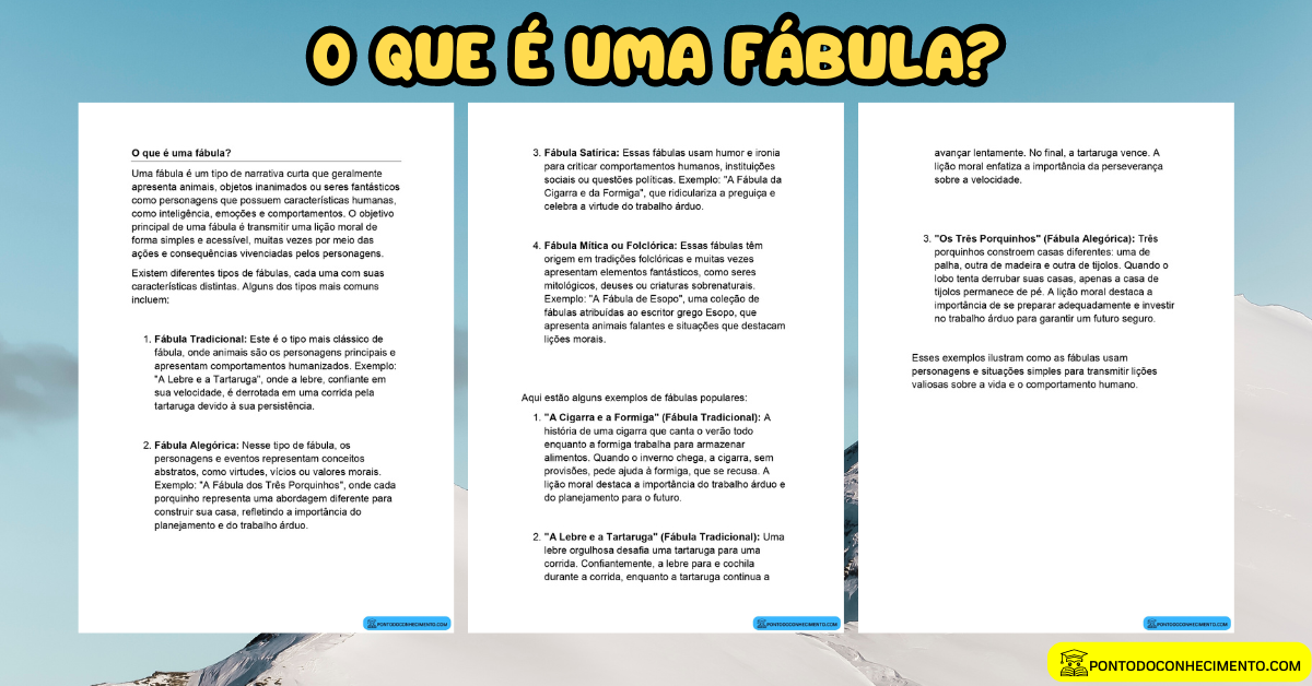 O que é uma fábula? - Ponto do Conhecimento