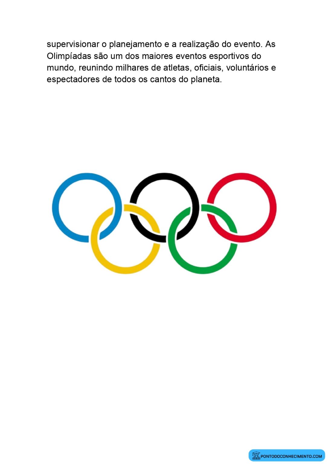 Todos os esportes olímpicos - Ponto do Conhecimento