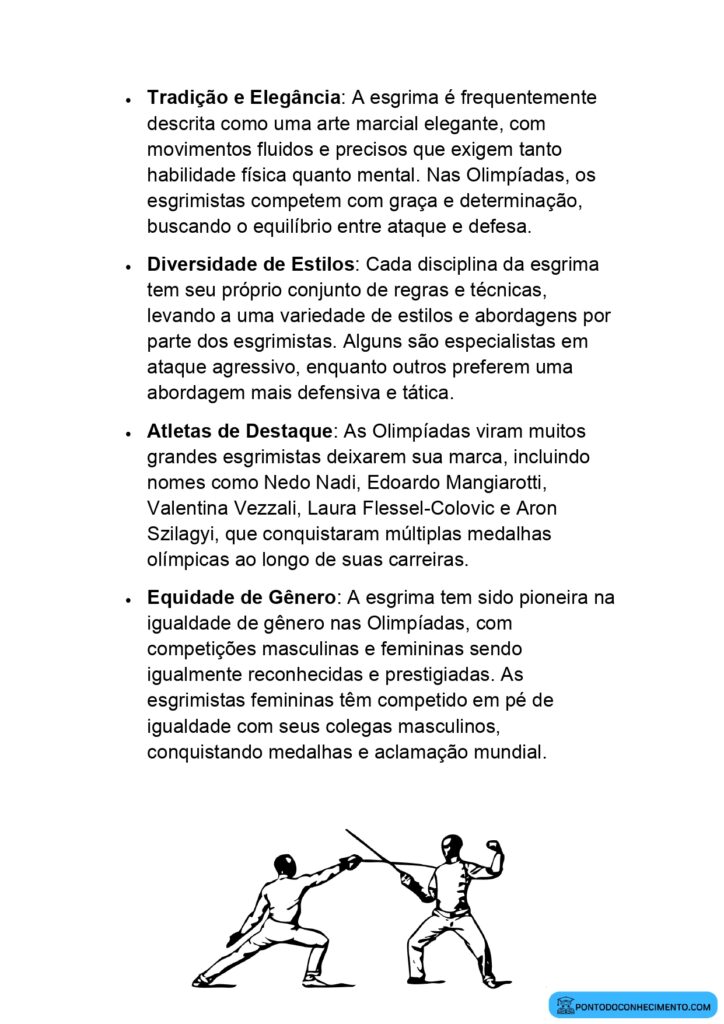 Todos os esportes olímpicos - Ponto do Conhecimento