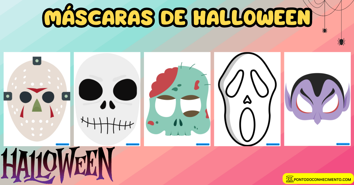 Máscaras de halloween - Ponto do Conhecimento