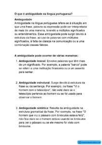 O que é ambiguidade? - Ponto do Conhecimento