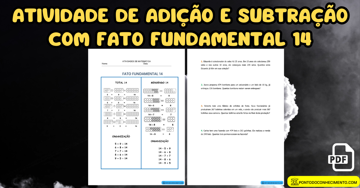 Arquivo de Atividade de adição e subtração com fato fundamental 14 ... Arquivo de Atividade de adição e subtração com fato fundamental 14 ...