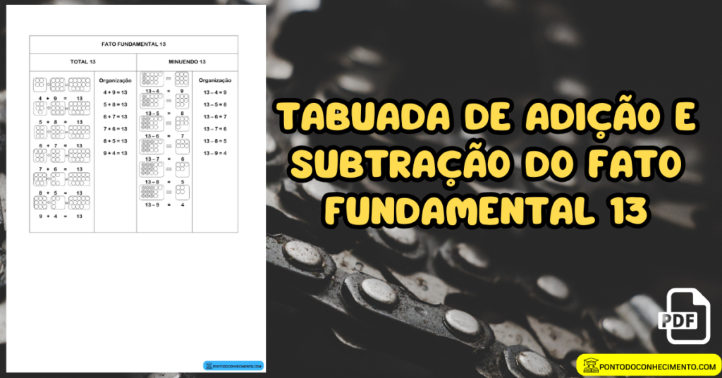 Arquivo de Tabuada de adição e subtração do fato fundamental 13 - Ponto ... Arquivo de Tabuada de adição e subtração do fato fundamental 13 - Ponto ...