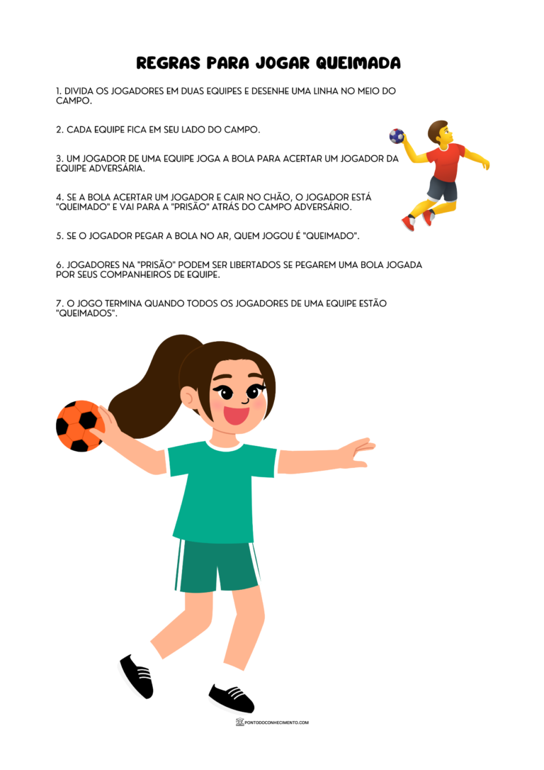 Instruções para brincar de Queimada - Ponto do Conhecimento