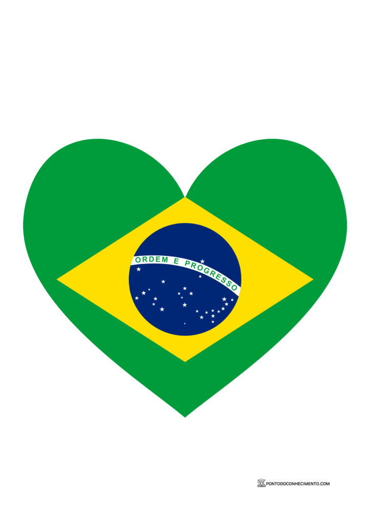 Bandeira do Brasil para imprimir - Ponto do Conhecimento